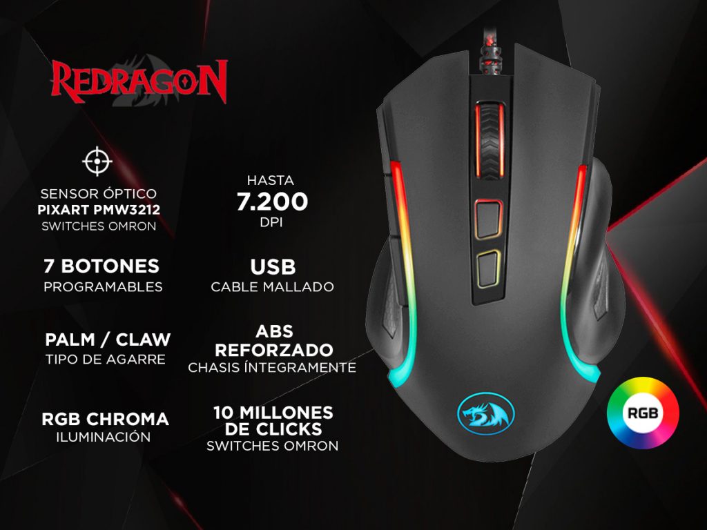 Mouse Redragon M607 Griffin – Pascal Computadoras