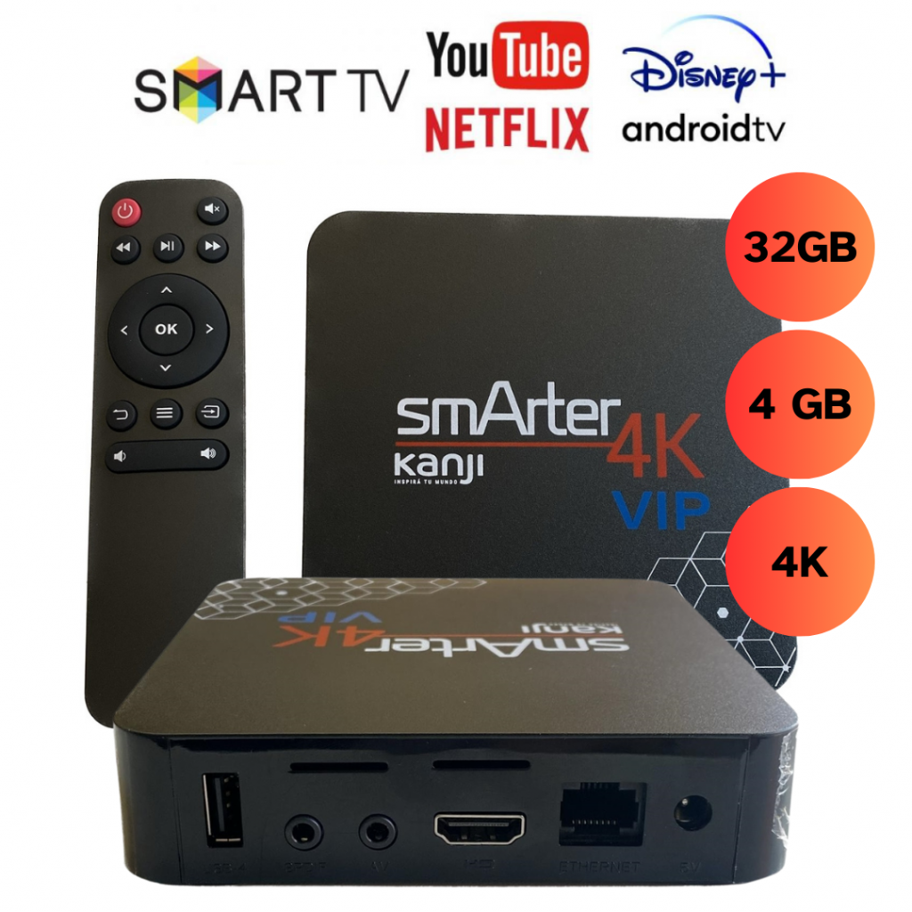 TV Box Kanji Smarter 4K VIP – Pascal Computadoras